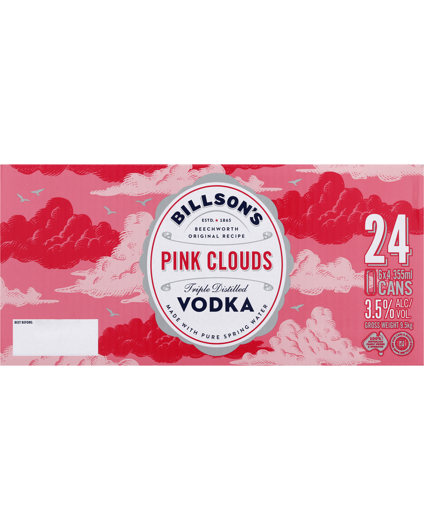 Buy Billson's Vodka With Pink Clouds Cans 355ml Online @Lowest Price
