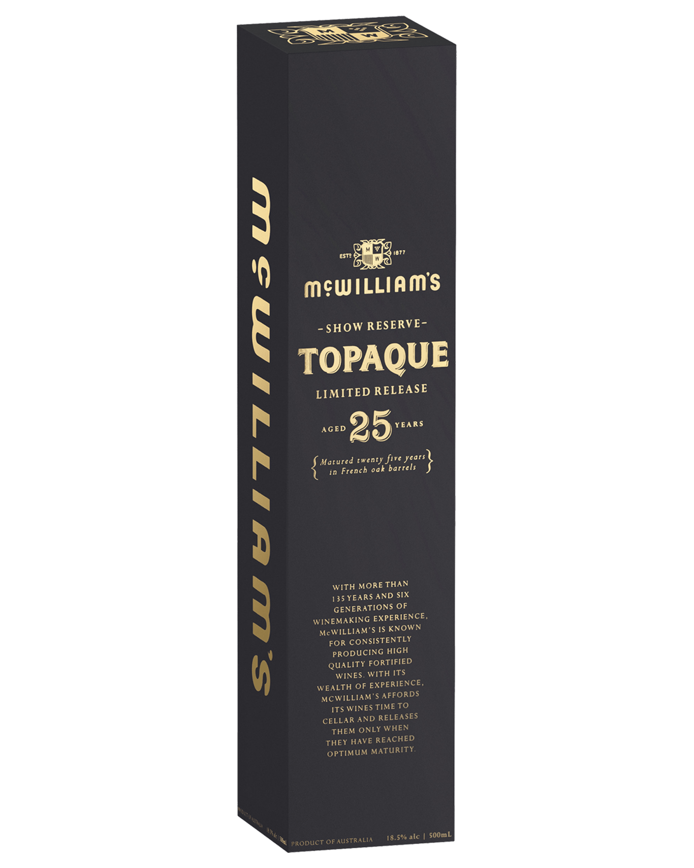Mcwilliam's Show Reserve 25 Year Old Topaque 500ml (Unbeatable Prices ...