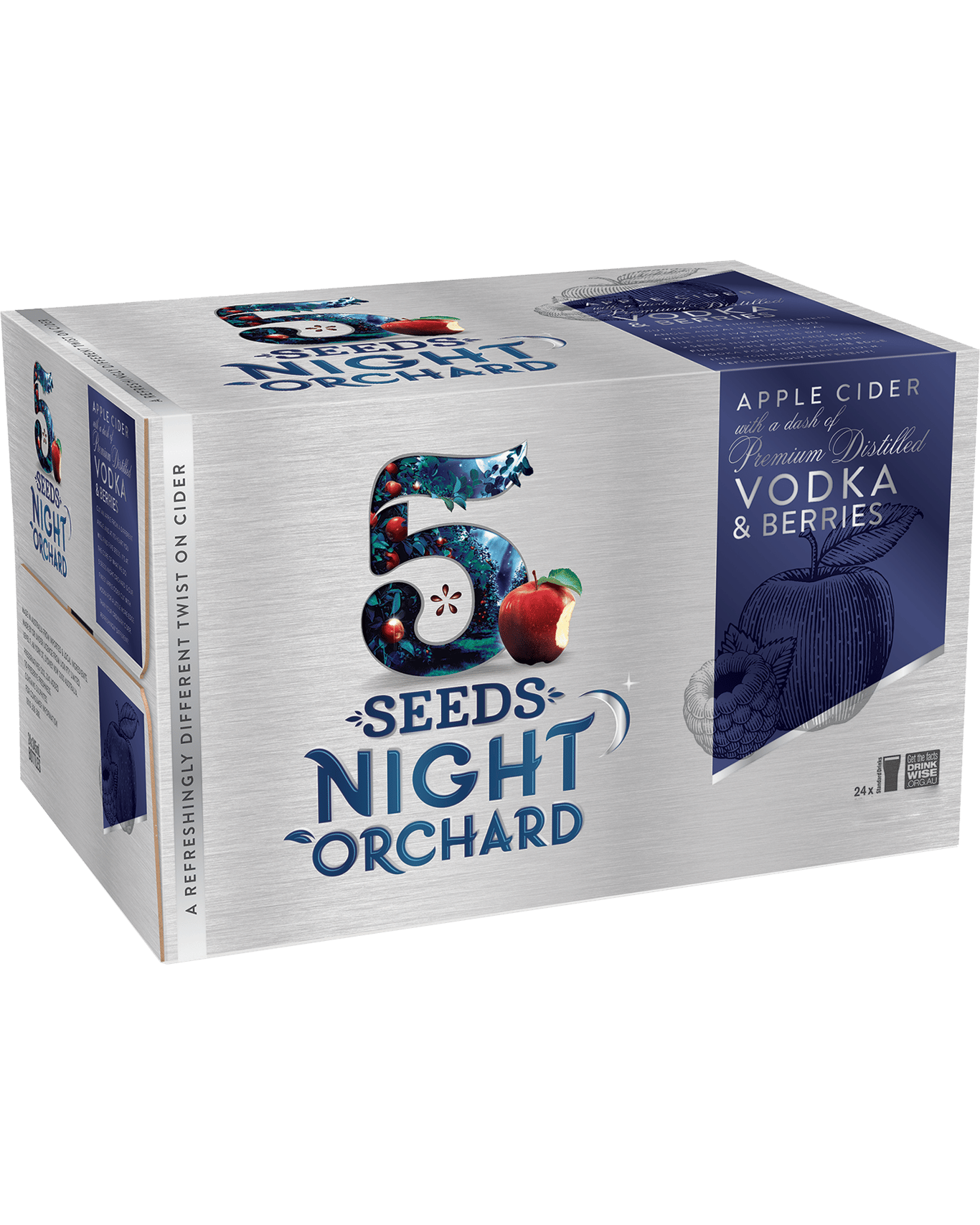 Buy 5 Seeds Night Orchard Apple Cider With Vodka & Berries 275ml Online ...