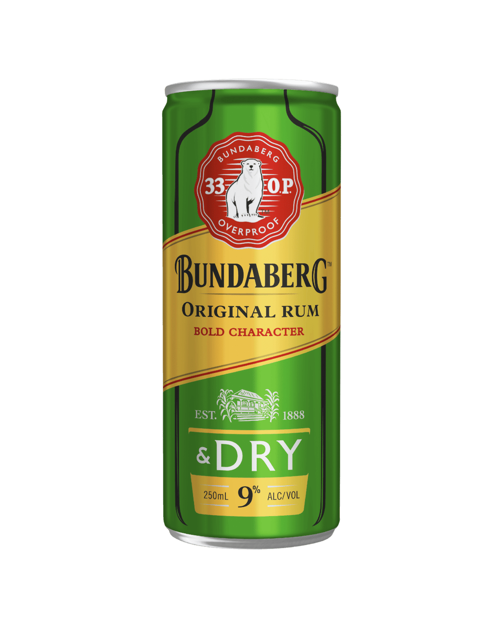 Buy Bundaberg 33 Op Rum & Dry Cans 250ml Online @Lowest Price