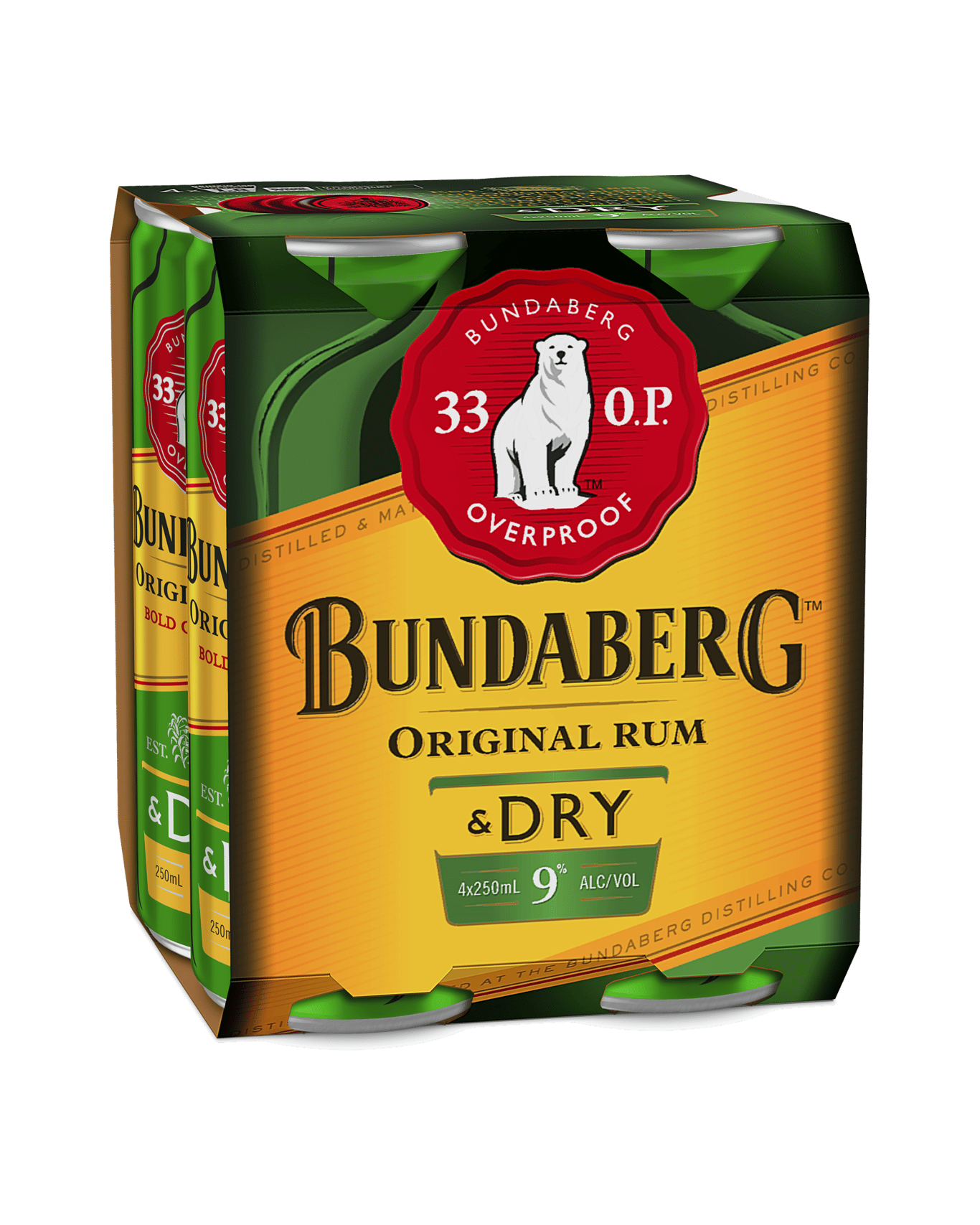 Buy Bundaberg 33 Op Rum & Dry Cans 250ml Online @Lowest Price