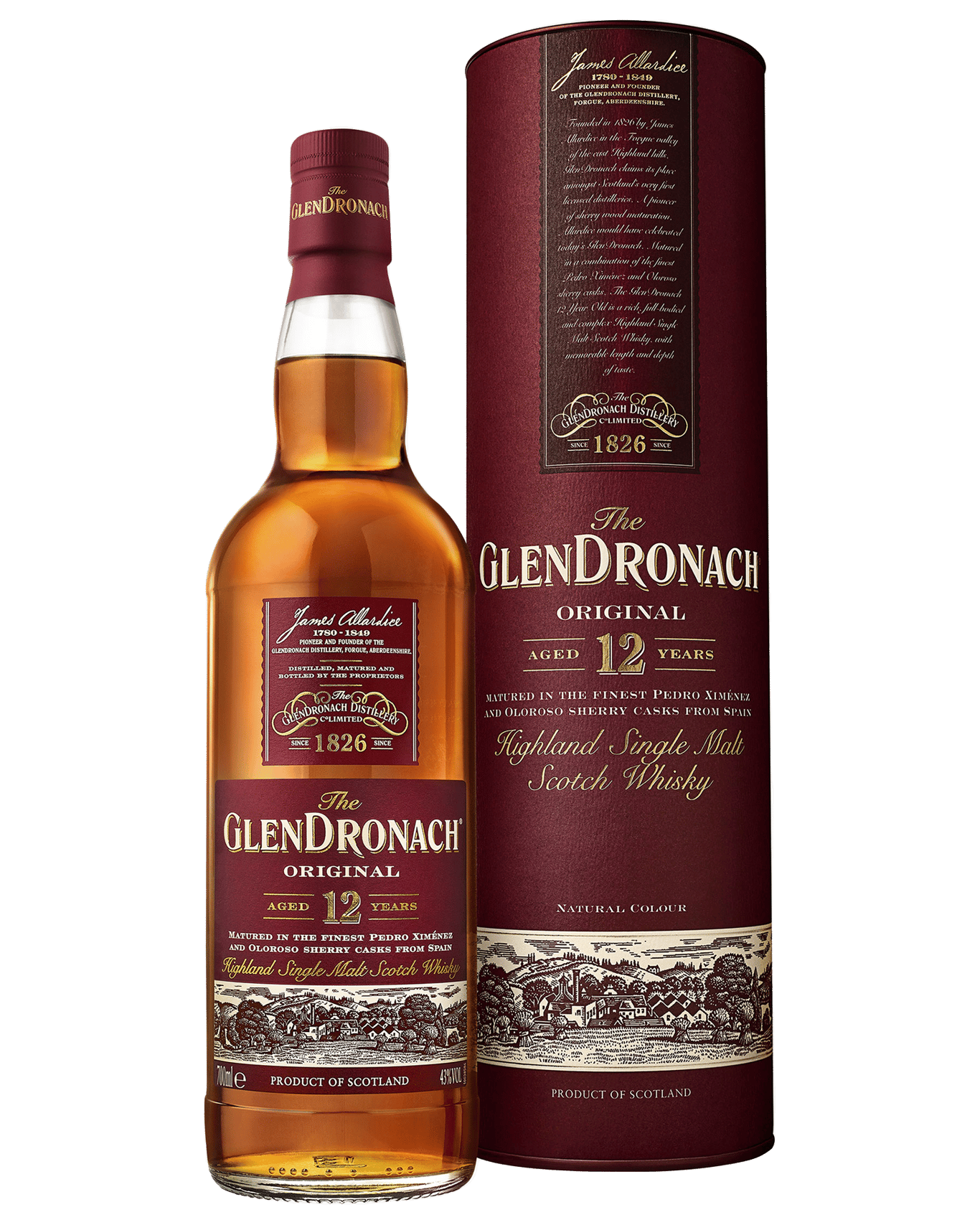 Buy The Glendronach 12 Year Old Single Malt Scotch Whisky 700ml Online ...
