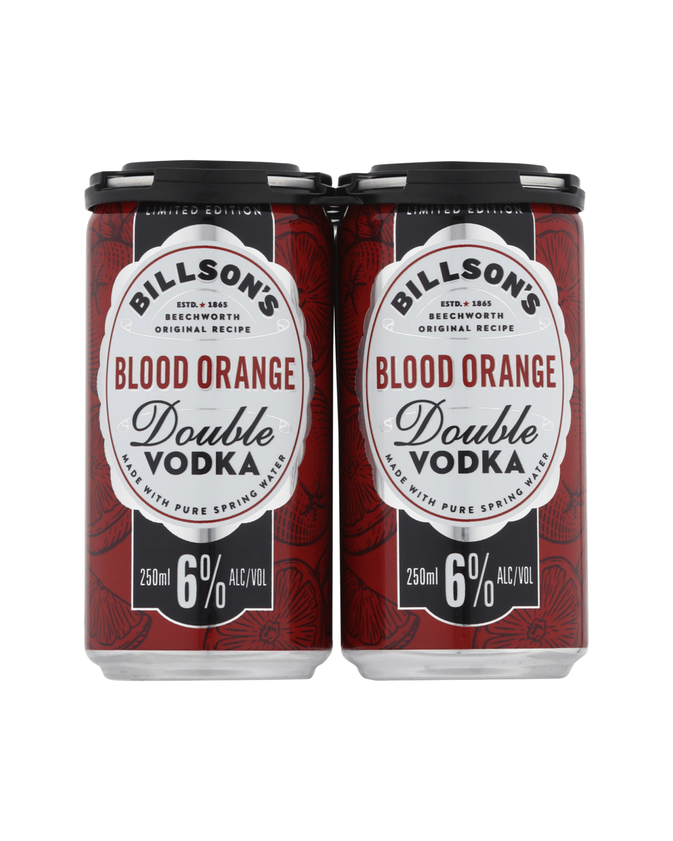Buy Billson's Double Vodka And Blood Orange 6% Cans 250ml Online ...