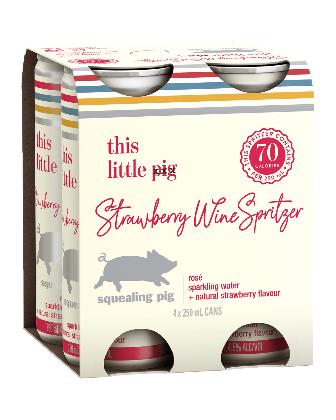 Buy Squealing Pig Strawberry Rosé Spritzer Cans 250ml Online @Lowest Price