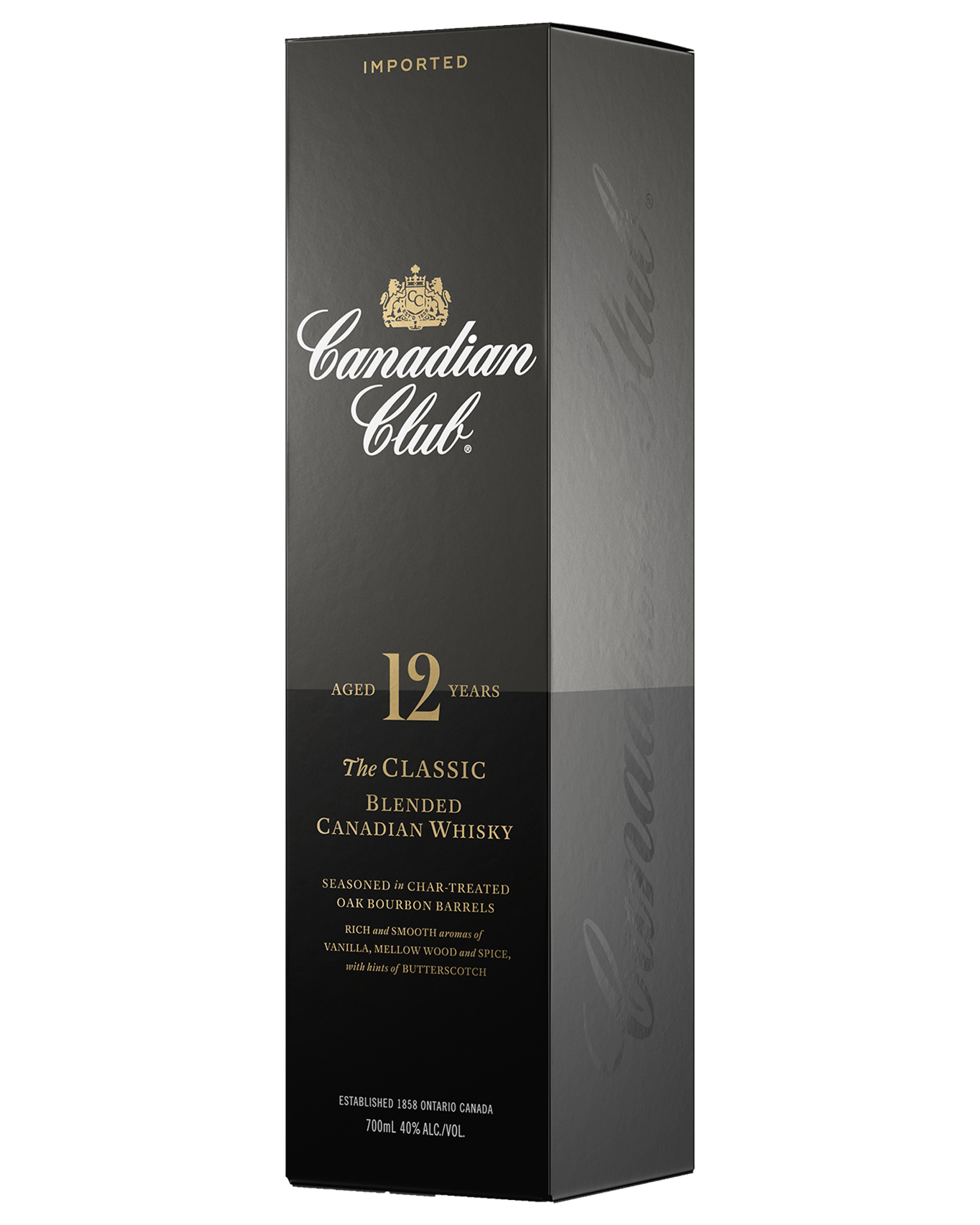 Buy Canadian Club 12 Year Old Classic Blended Canadian Whisky 700ml ...