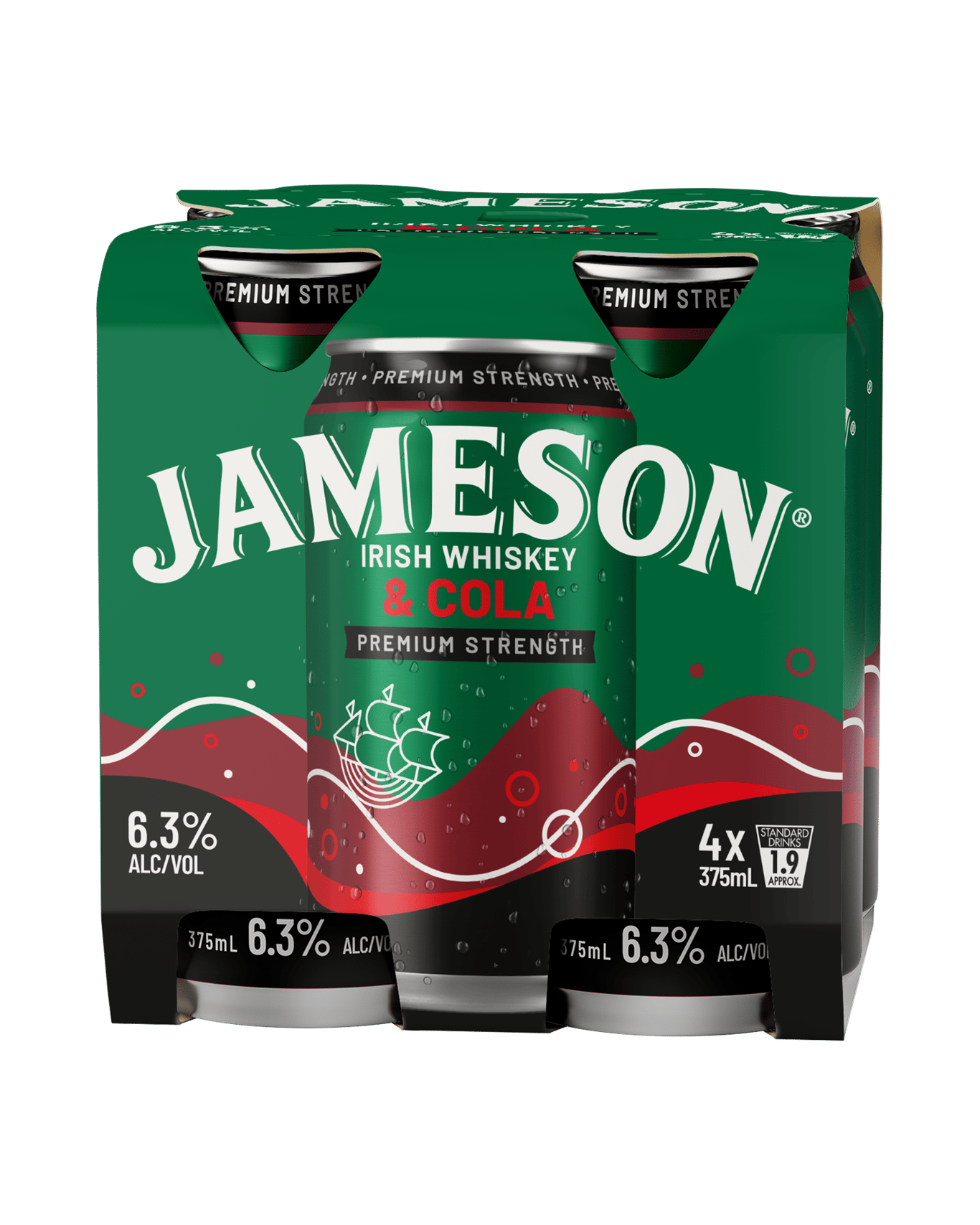 Buy Jameson Triple Distilled Irish Whiskey & Cola 6.3% Cans 375ml ...