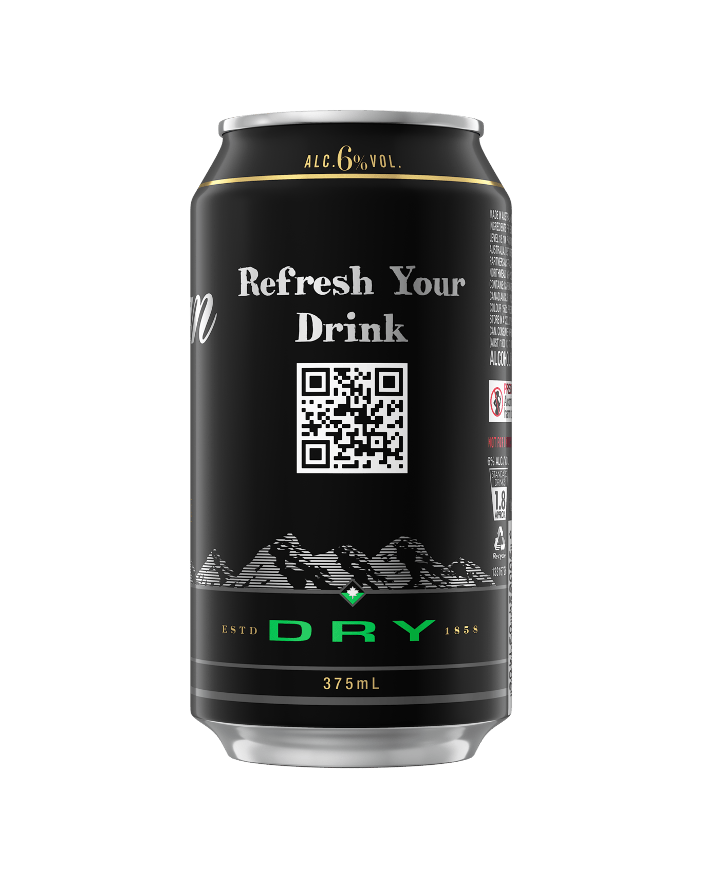 Canadian Club Premium Strength Whisky & Dry 6% Cans 375ml (Unbeatable ...