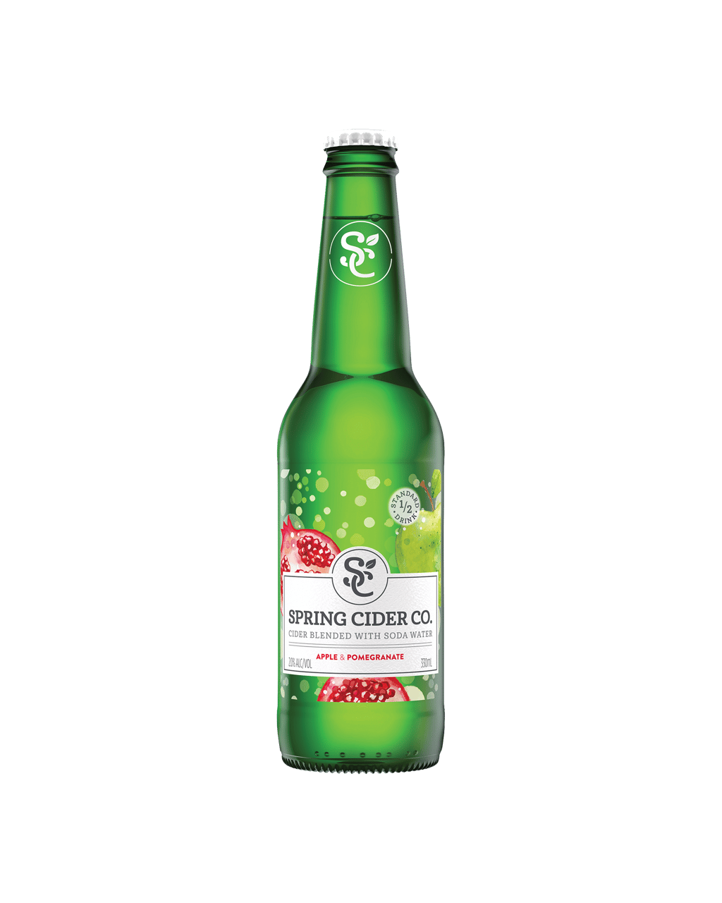 Buy Spring Cider Co. Apple & Pomegranate Cider Blended With Soda Water ...