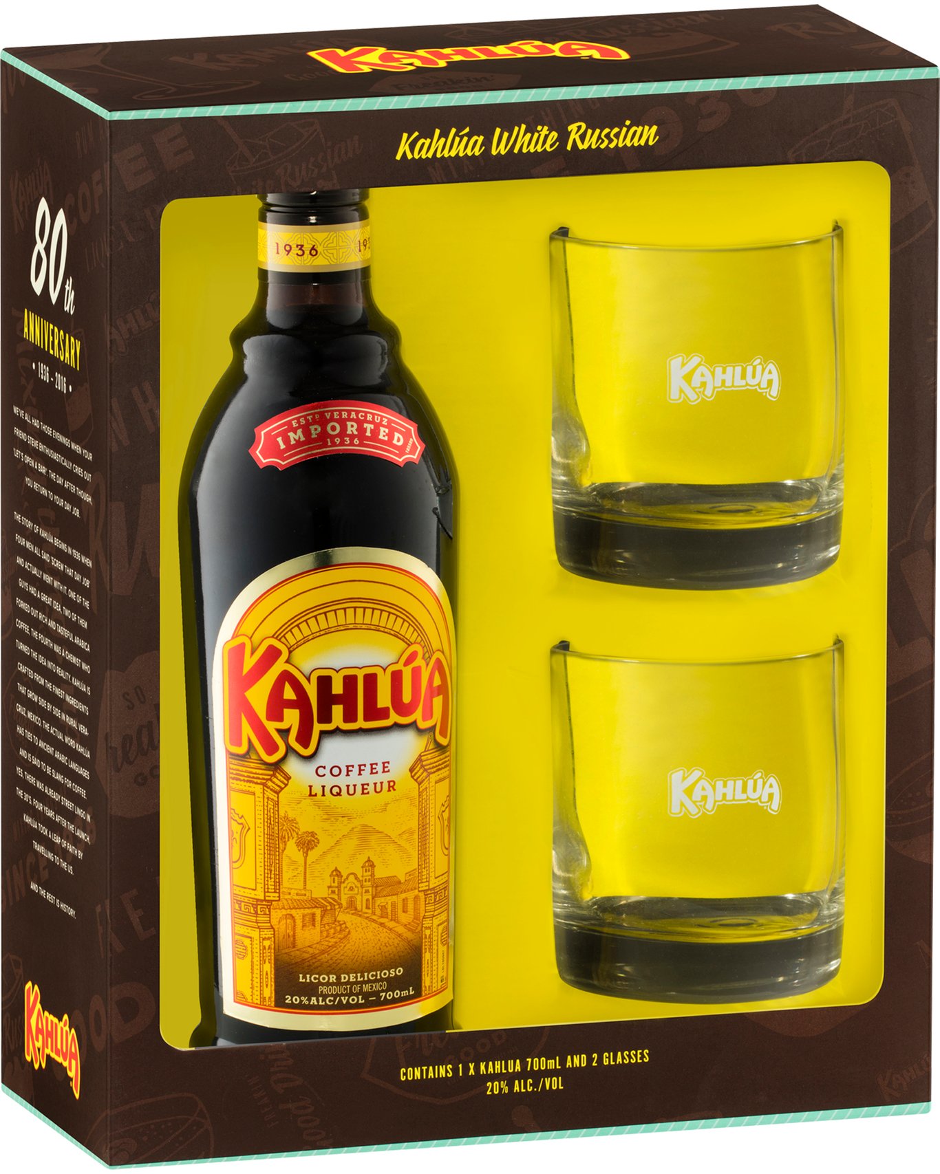 Buy Kahlúa Espresso Martini 700ml+ 2 Glasses Gift Pack Online @Lowest Price