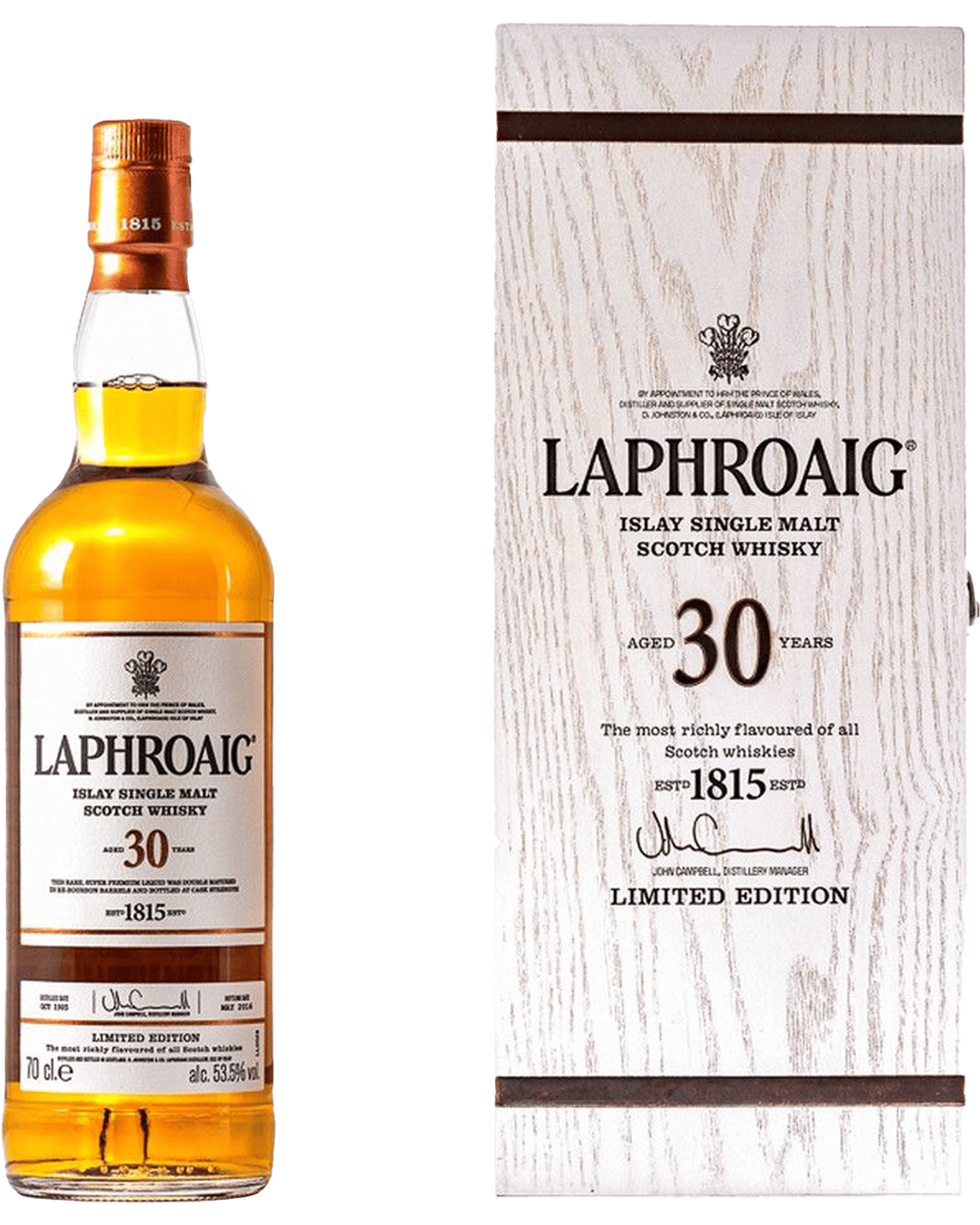 Buy Laphroaig 30 Year Old Single Malt Scotch Whisky 700ml Online (Low ...