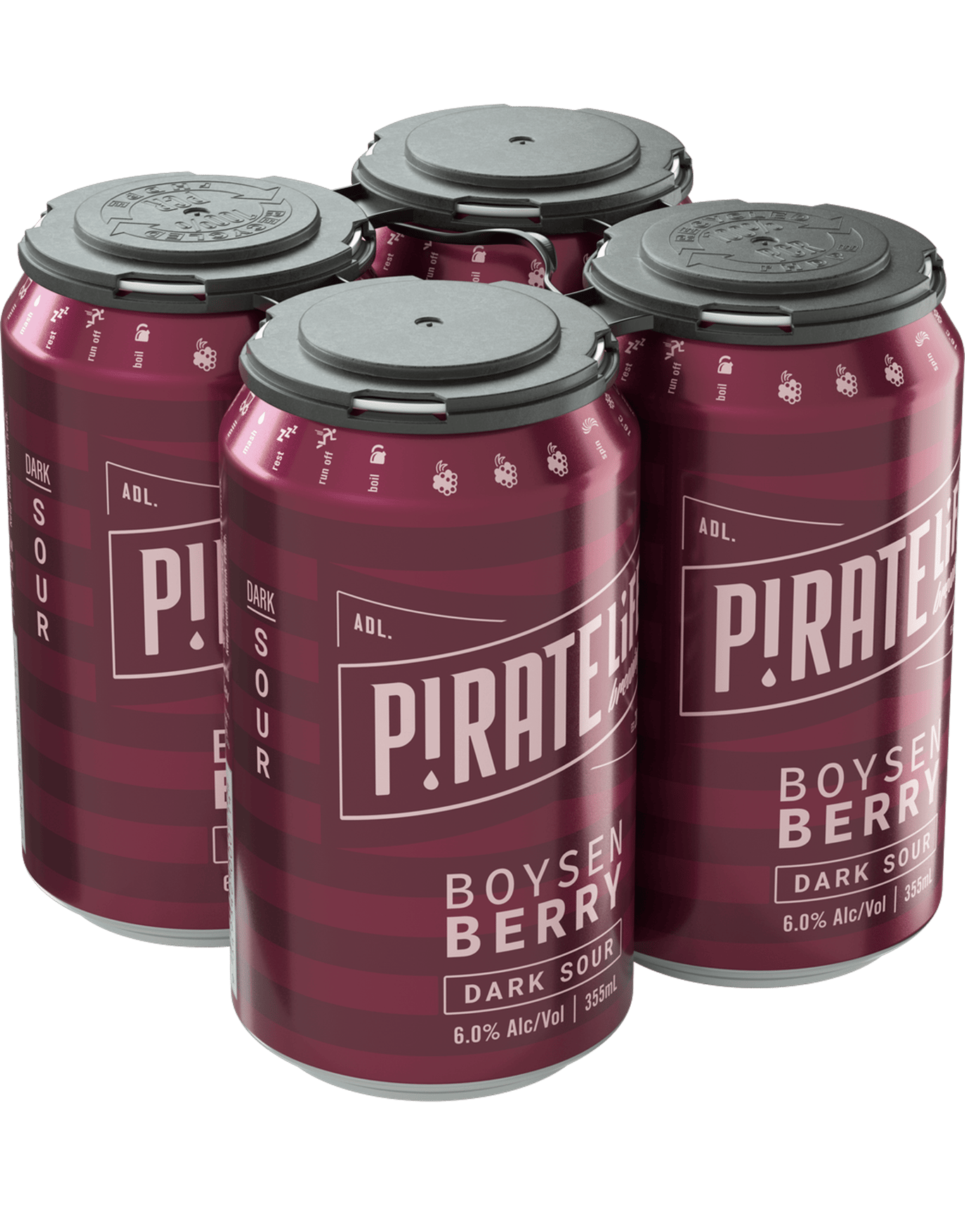 Buy Pirate Life Brewing Boysenberry Dark Sour Cans 355ml Online @Lowest ...