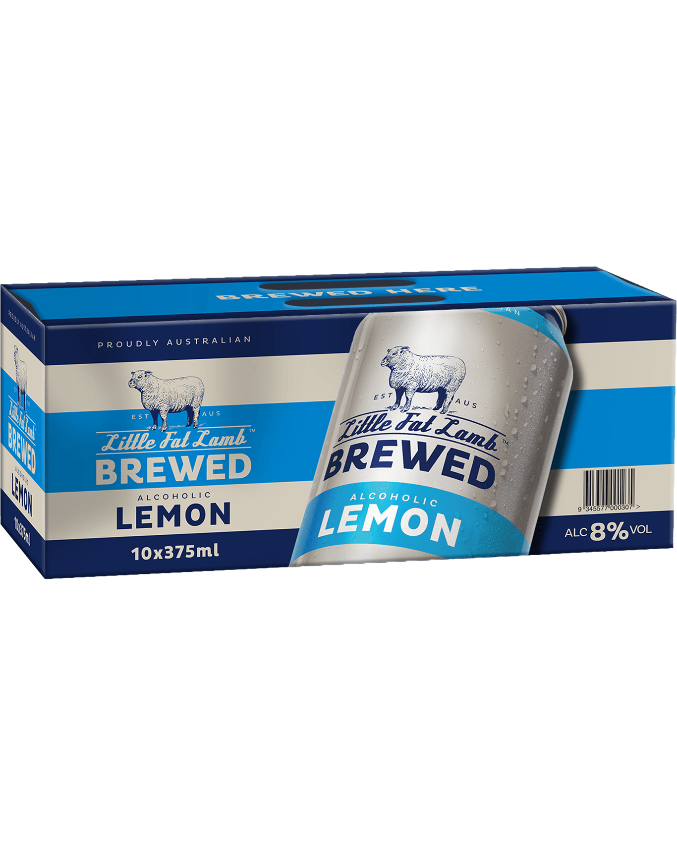 Buy Little Fat Lamb Brewed Lemon Cans 10 Pack 375ml Online @Lowest Price