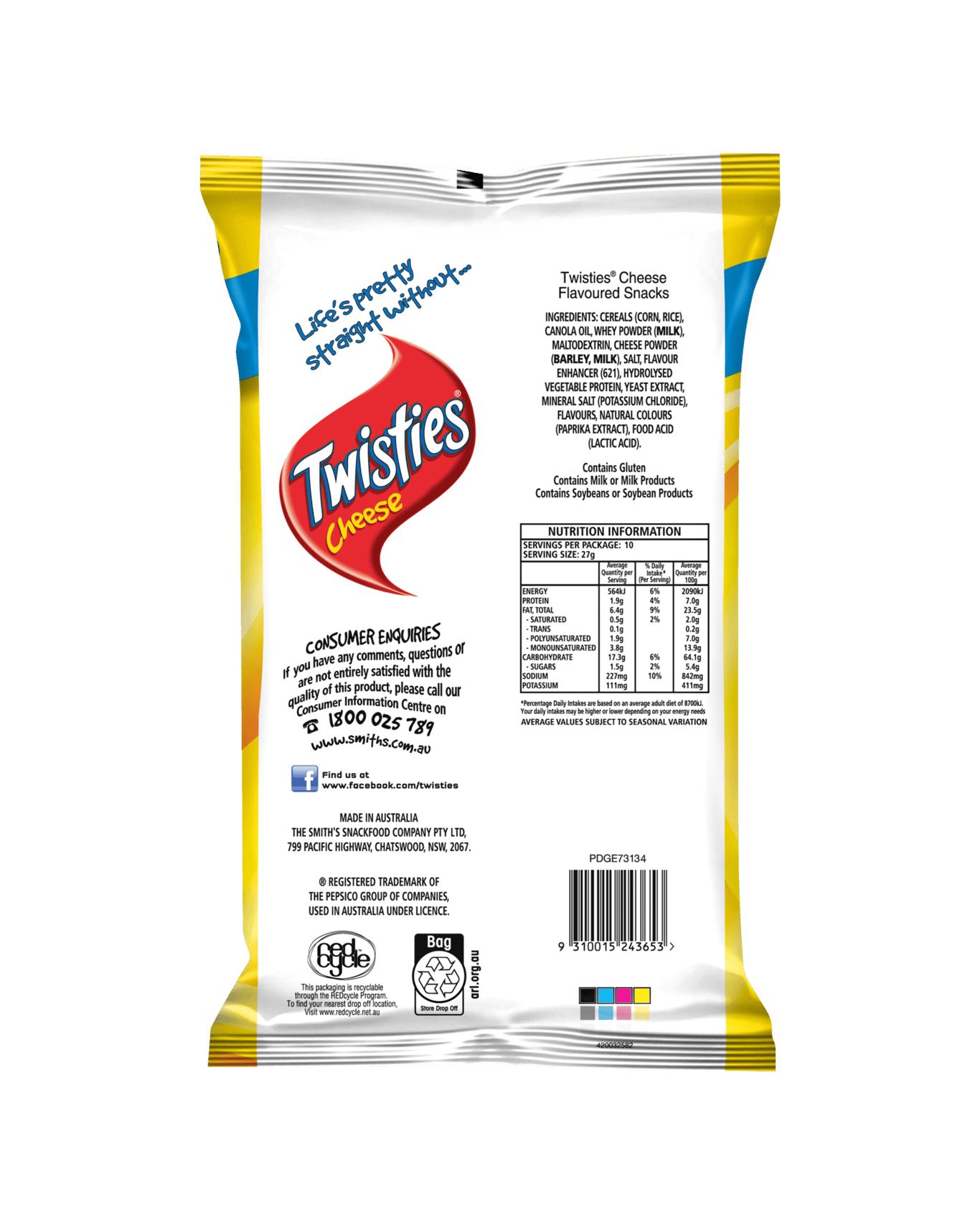 Buy Twisties Twistie's Cheese 270g Online @Lowest Price