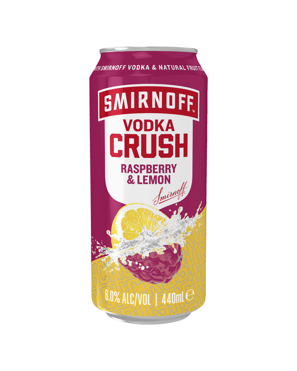 Buy Smirnoff Crush Raspberry & Lemon 6% Cans 440ml Online @Lowest Price