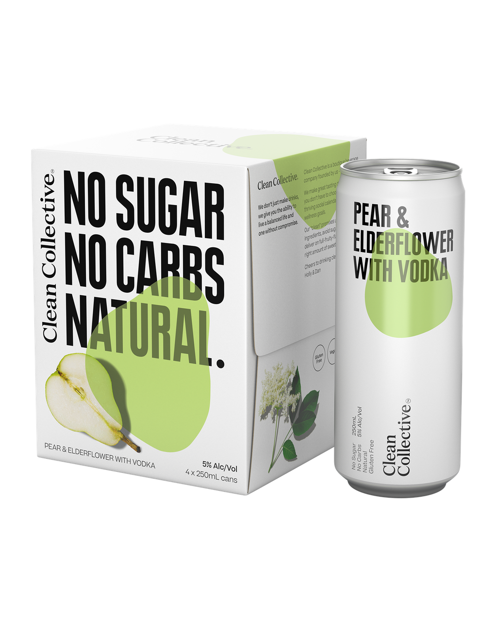 Buy Clean Collective Pear & Elderflower With Vodka Cans 250ml Online ...