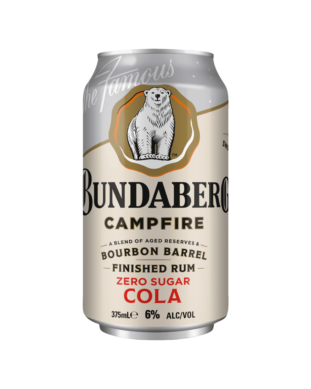 Buy Bundaberg Campfire Bourbon Barrel Finished Rum & Zero Sugar Cola Cans 375ml Online @Lowest Price