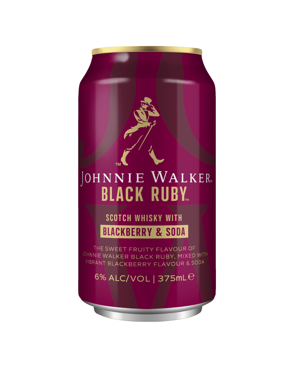 Buy Johnnie Walker Black Ruby Soda Can 375ml Online @Lowest Price