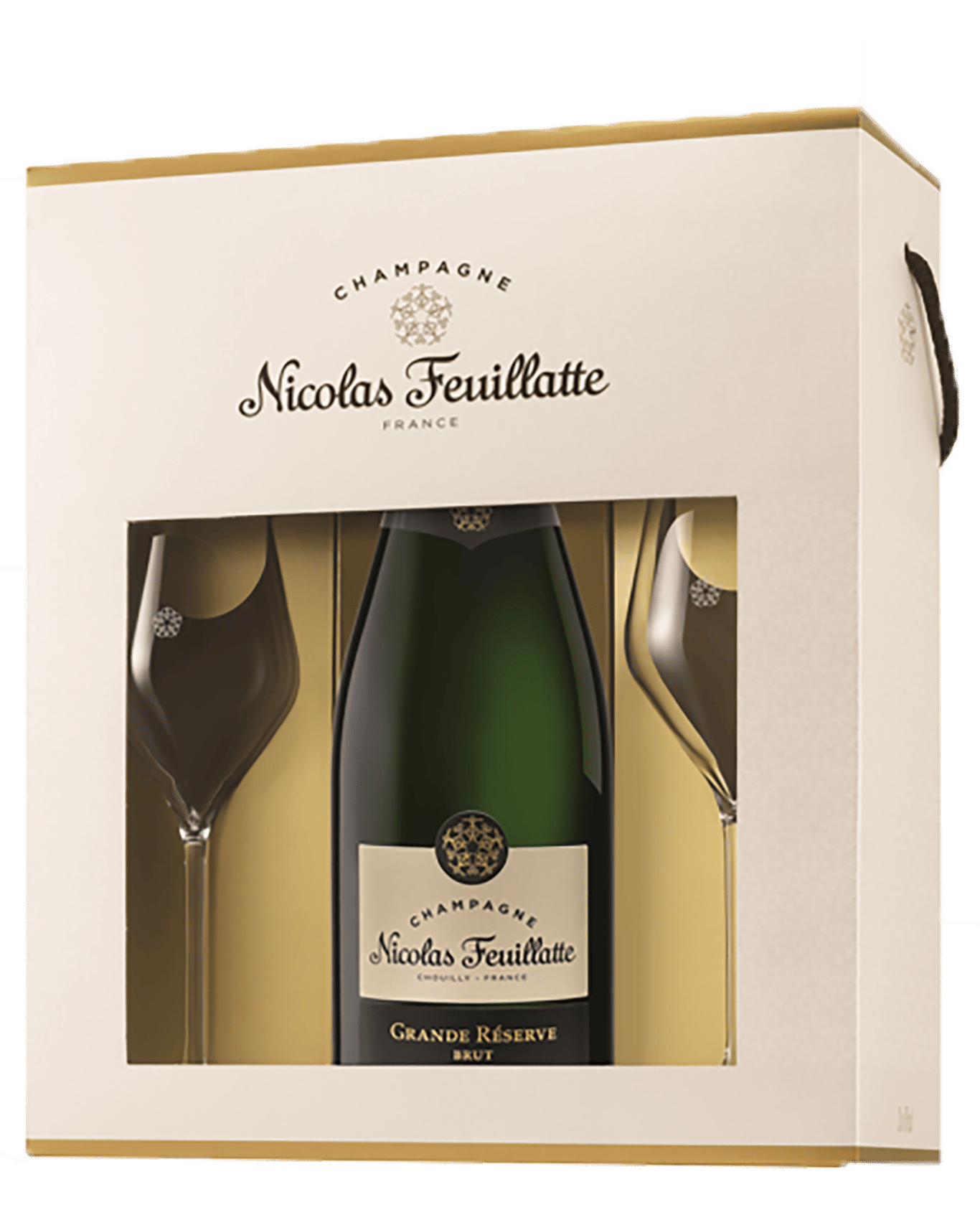 Buy Nicolas Feuillatte Gift Set With Glasses Online @Lowest Price