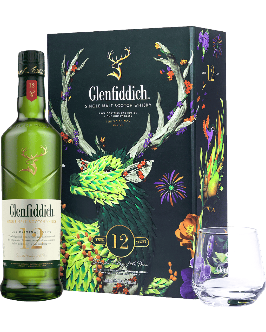 Buy Glenfiddich 12 Year Old Single Malt Scotch Whisky Giftpack Online ...