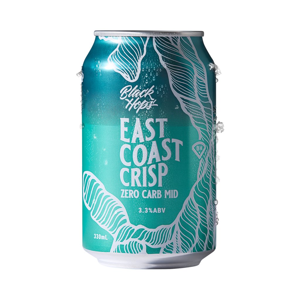 Buy Black Hops East Coast Crisp Zero Carb Mid Cans 330ml Online @Lowest ...