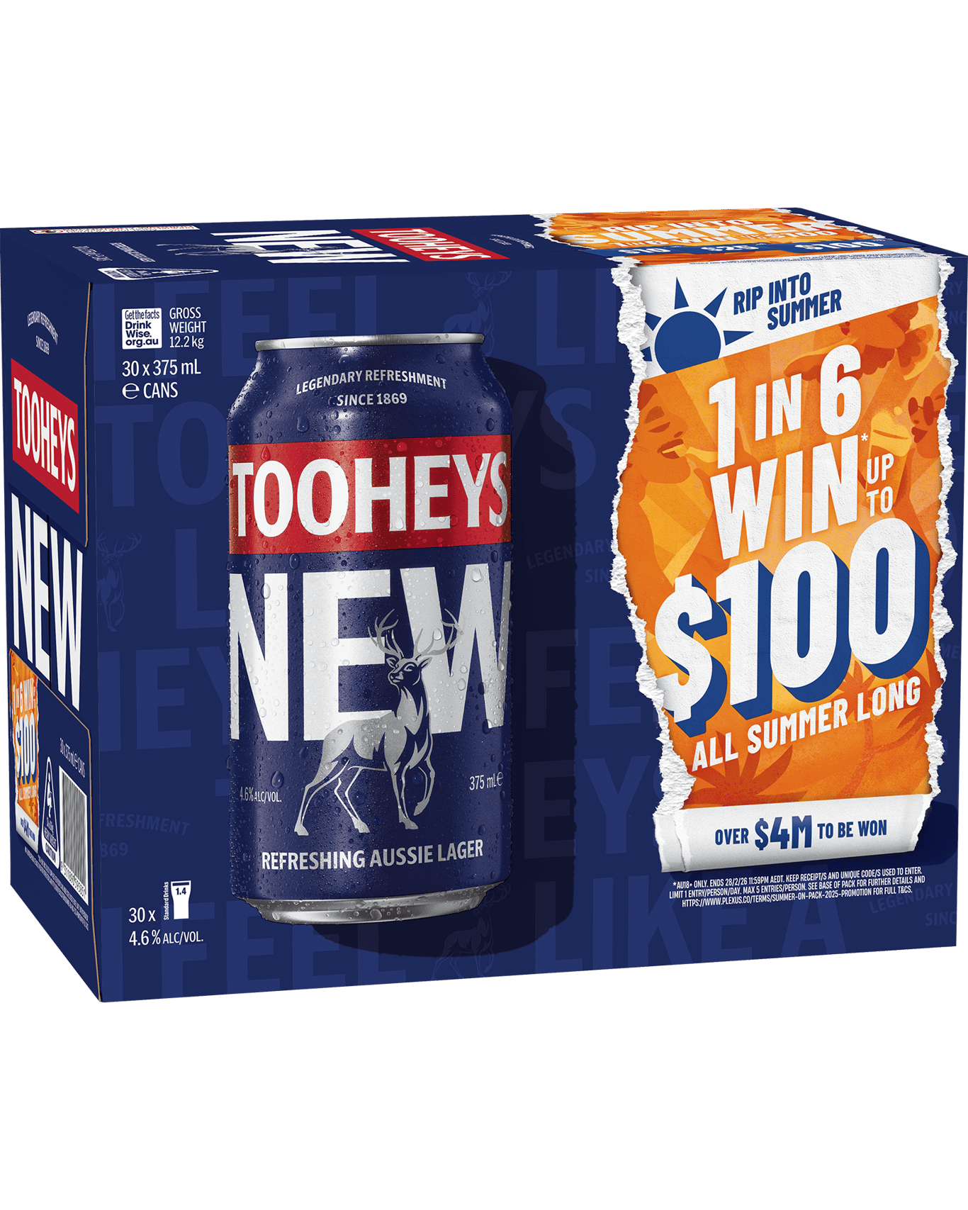 Buy Tooheys New 30 Block Cans 375ml Online @Lowest Price