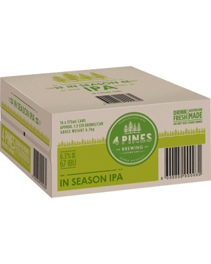 Buy 4 Pines In Season Ipa Cans 375ml Online @Lowest Price