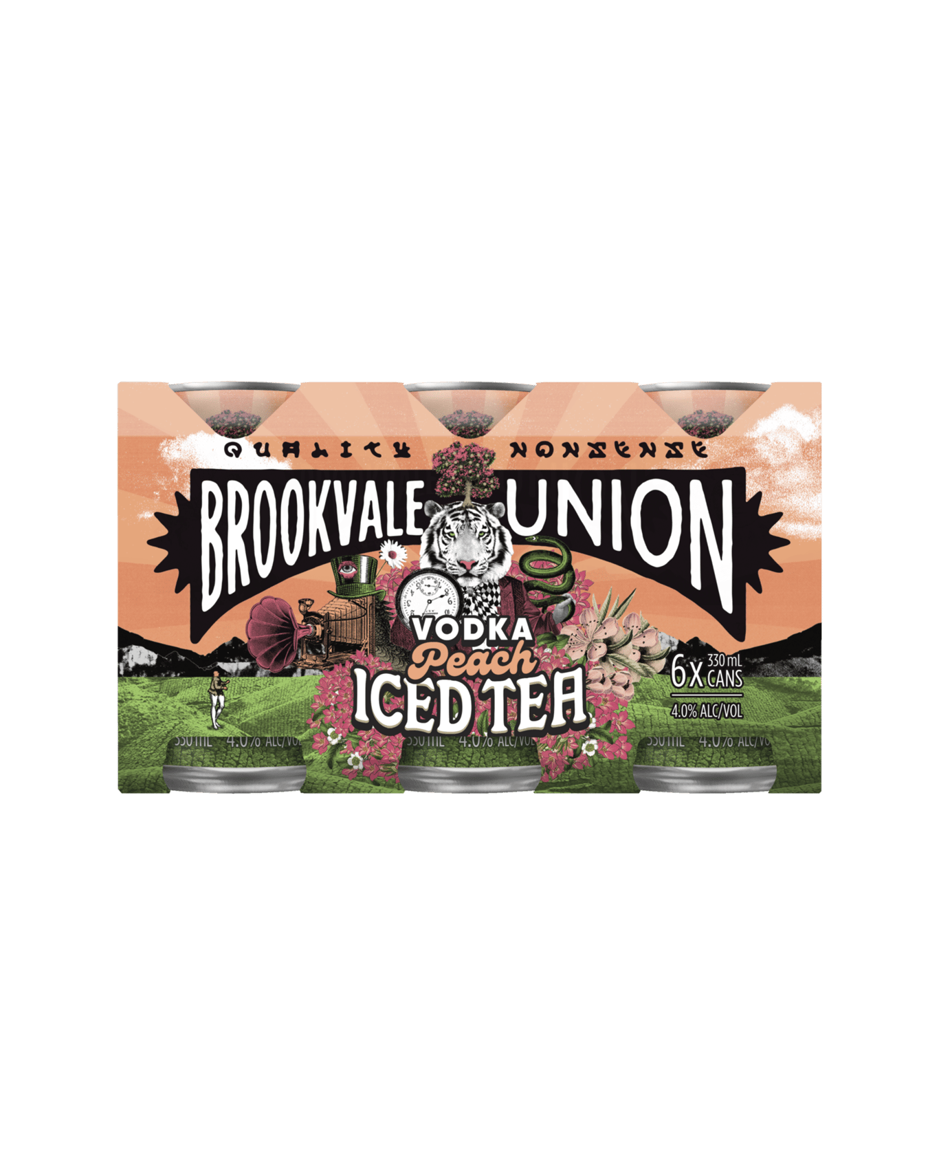 Buy Brookvale Union Vodka & Peach Iced Tea Cans 330ml Online @Lowest Price