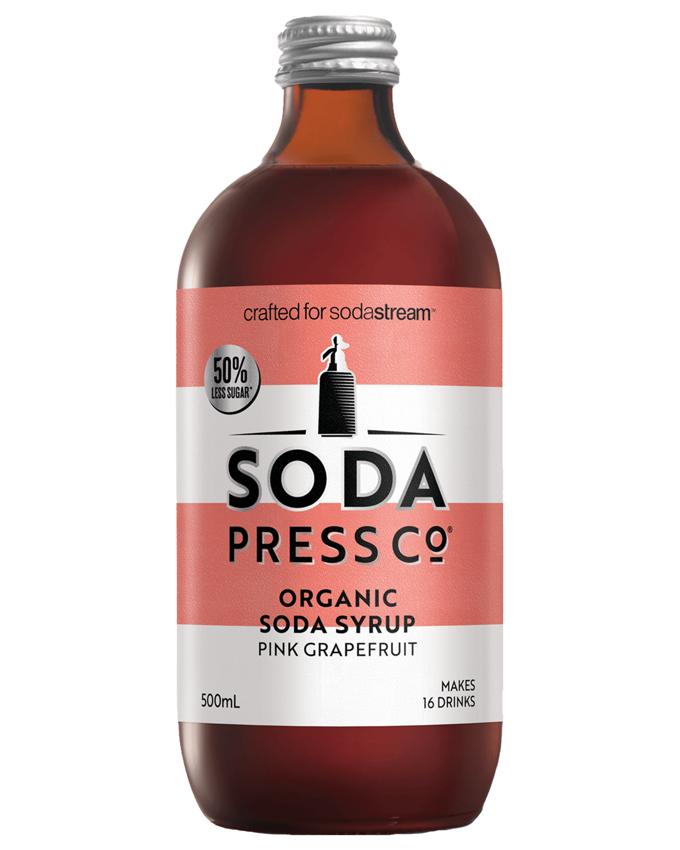 Buy Soda Press Co Pink Grapefruit (organic Soda & Mixing Syrup) 500ml ...
