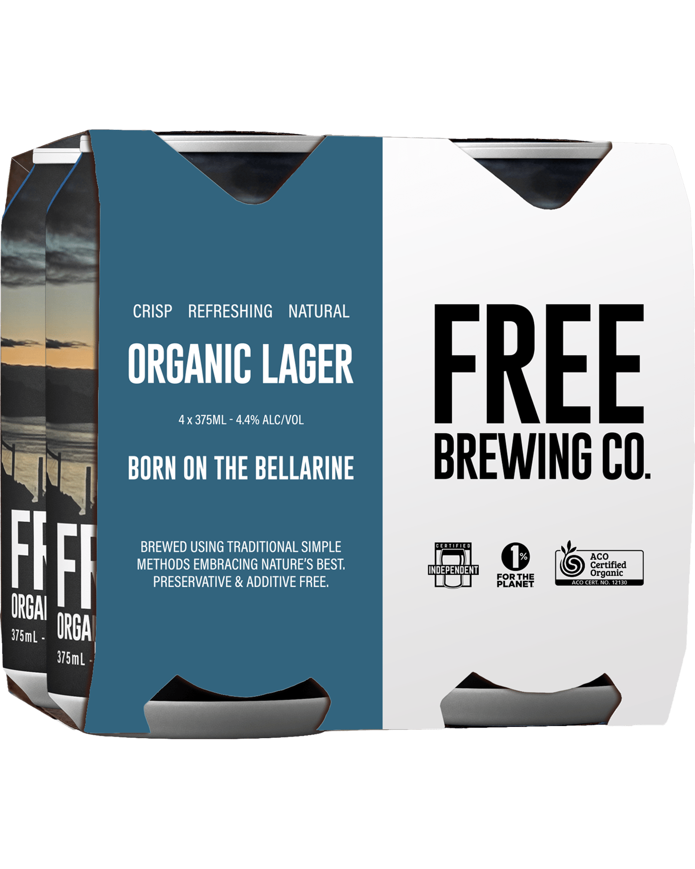 Buy Free Brewing Co. Organic Lager Cans 375ml Online @Lowest Price