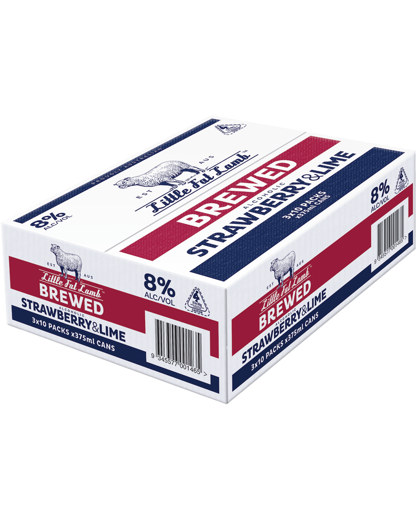 Buy Little Fat Lamb Brewed Strawberry & Lime Cans 10 Pack 375ml Online ...