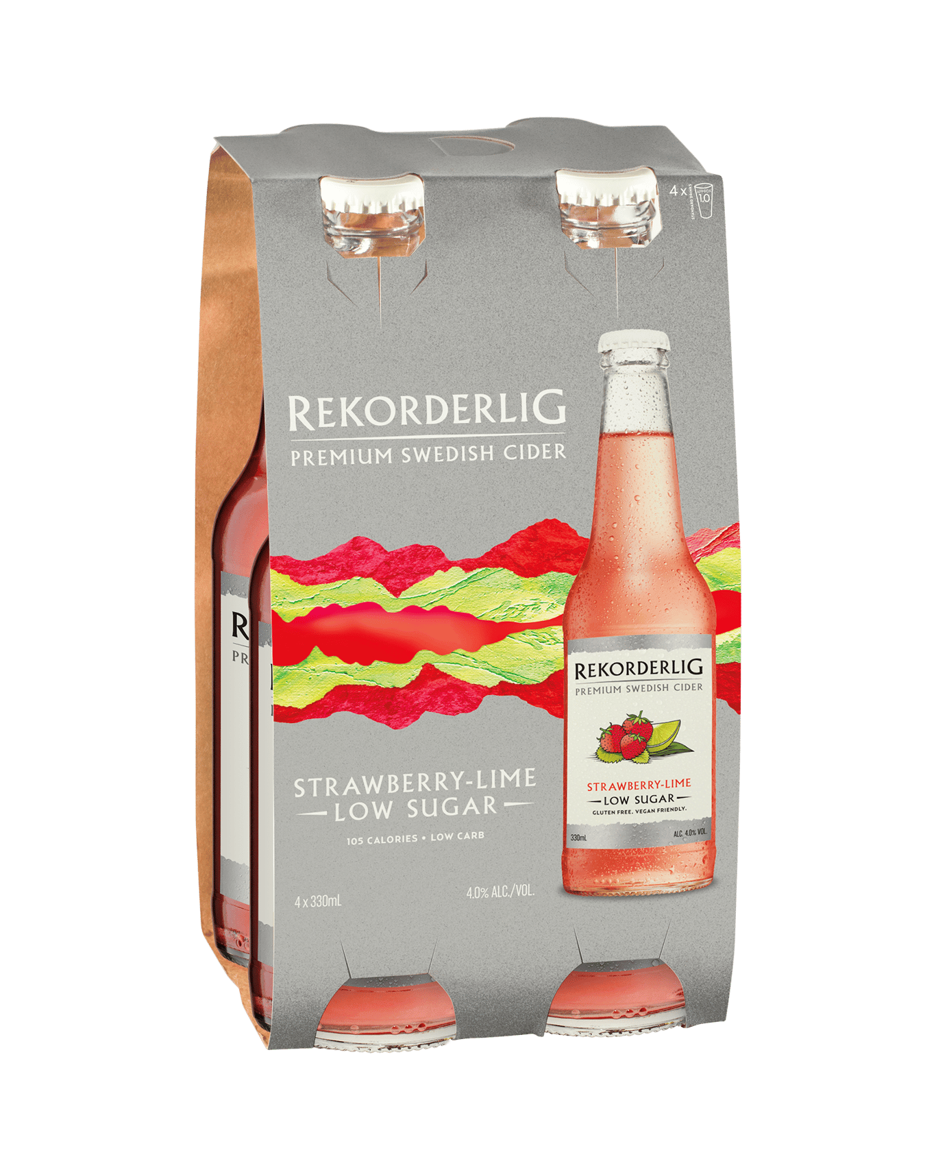 Buy Rekorderlig Premium Strawberry & Lime Low Sugar 330ml Online ...