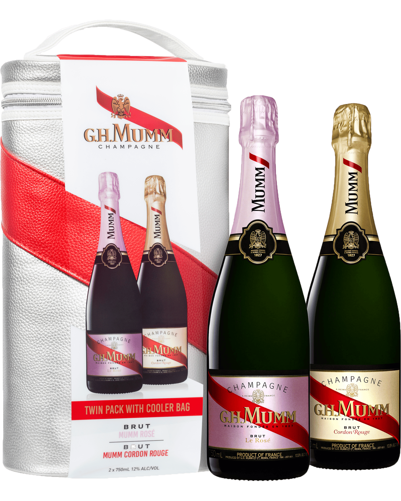 Buy Mumm Cordon Rouge Brut Nv & Rose Twin Cooler Bag Online (Low Prices ...