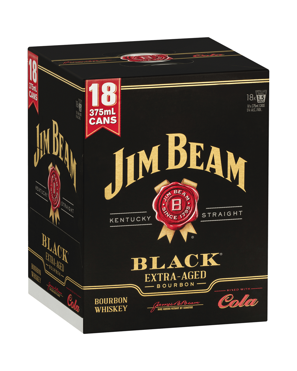 Buy Jim Beam Black Label & Cola 18 Pack Cans 375ml Online @Lowest Price