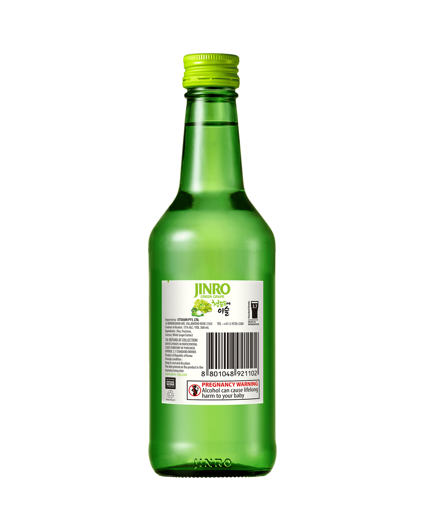 Buy Jinro Green Grape Soju 360ml Online @Lowest Price