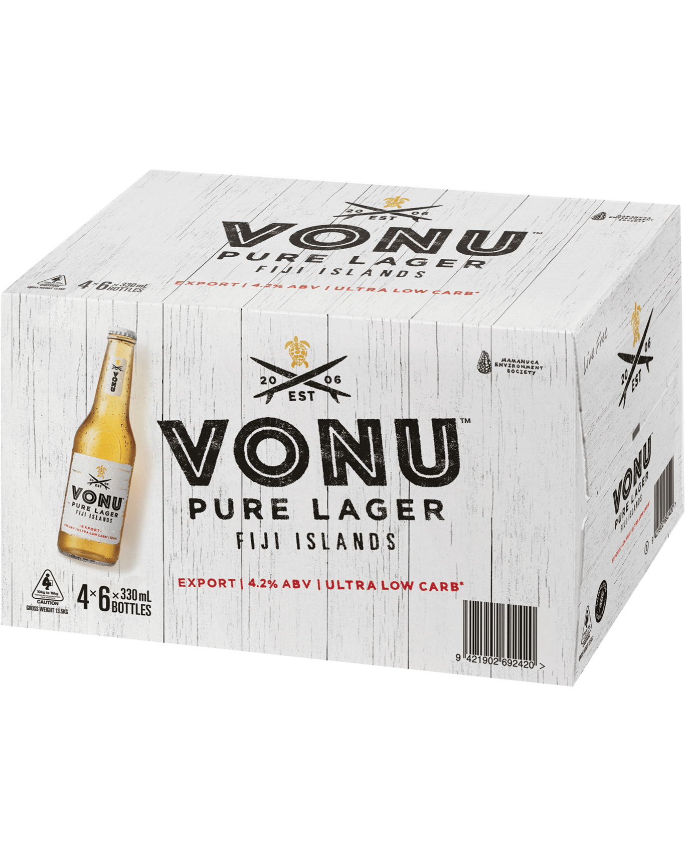 Buy Vonu Pure Fiji Lager Bottles 330ml Online @Lowest Price