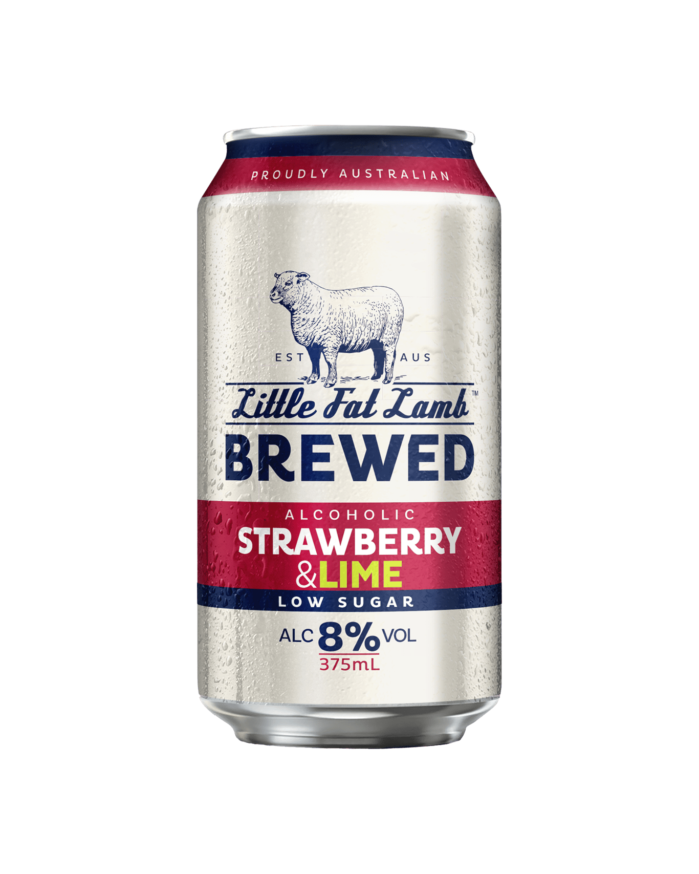 Buy Little Fat Lamb Lower Sugar Strawberry Lime Cans 10 Pack 375ml ...
