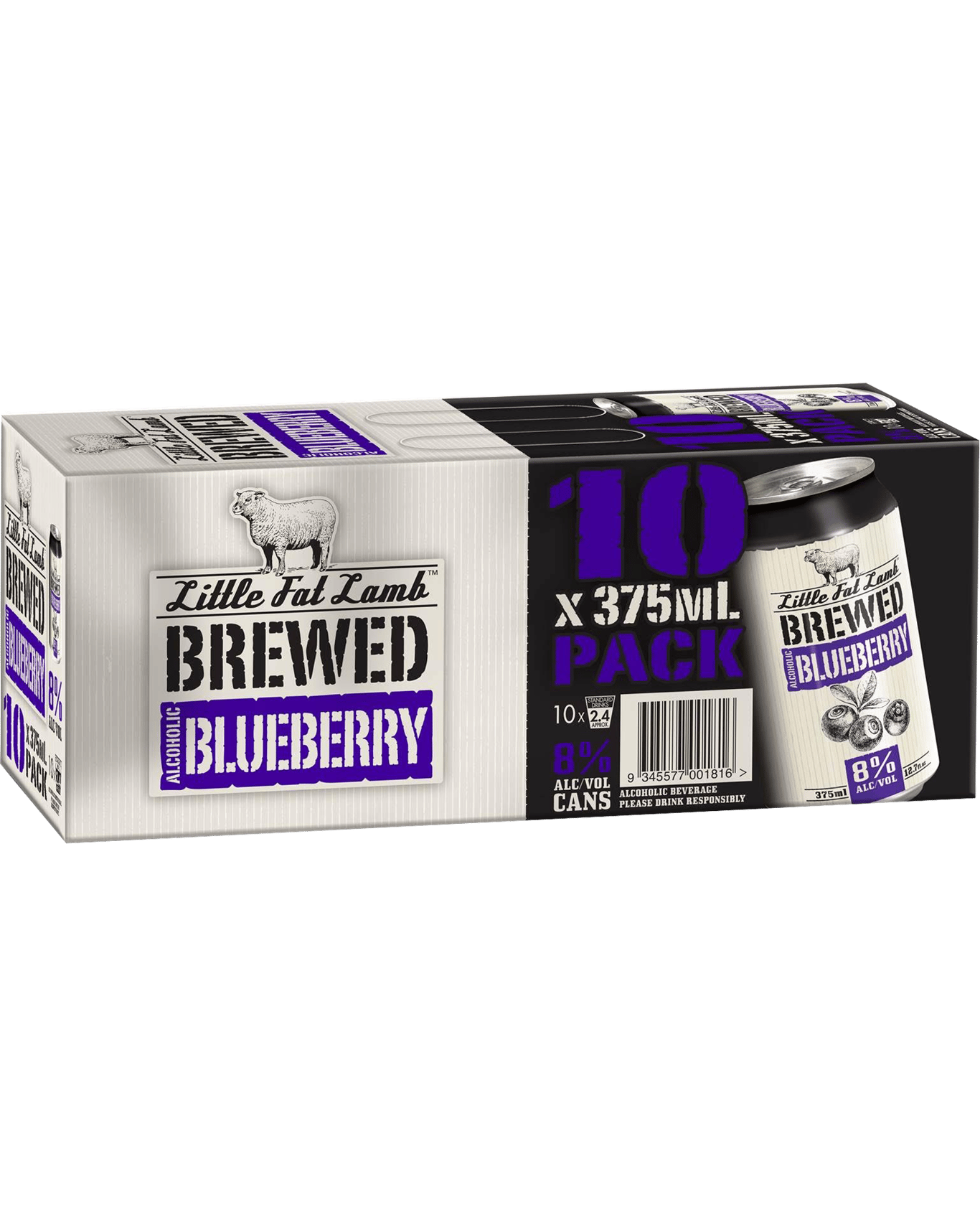 Buy Little Fat Lamb Blueberry Cans 10 Pack 375ml Online @Lowest Price