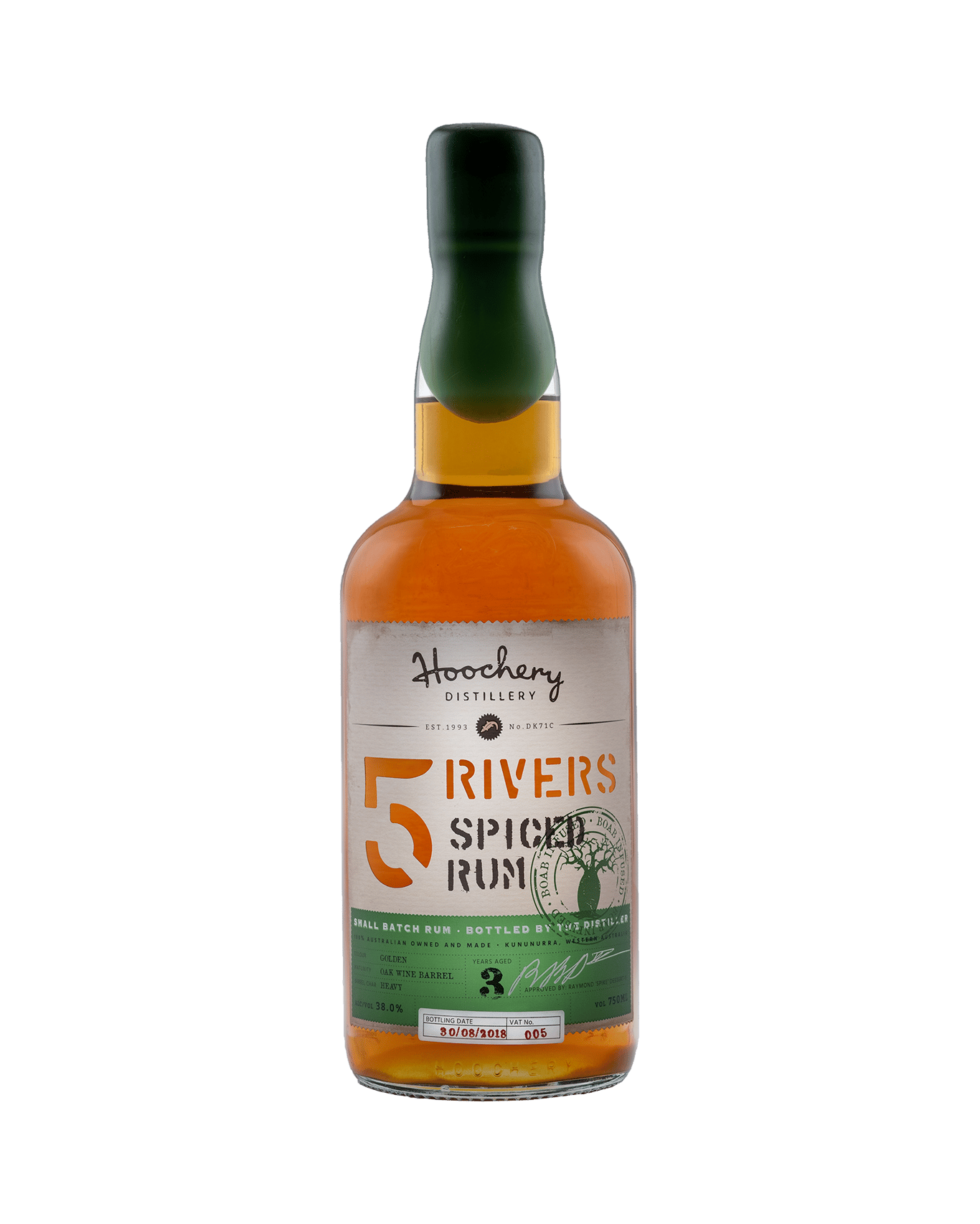 Hoochery Distillery 5 Rivers Spiced Rum 750ml (Unbeatable Prices): Buy ...