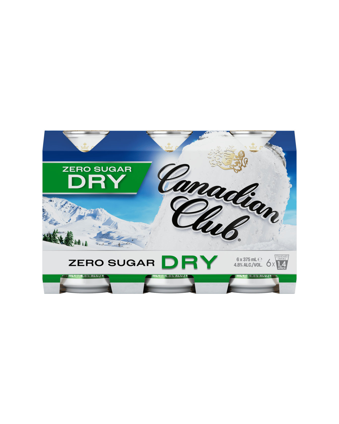 Buy Canadian Club Whisky & Zero Sugar Dry 4.8% Cans 375ml Online ...