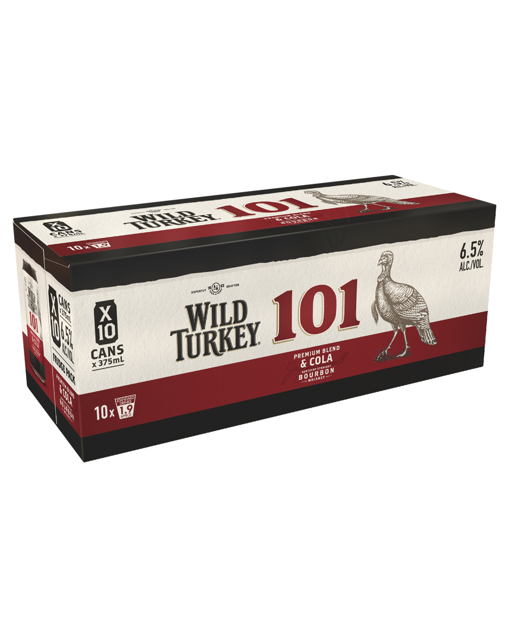 Buy Wild Turkey 101 Bourbon & Cola Cans 10 Pack 375ml Online @Lowest Price