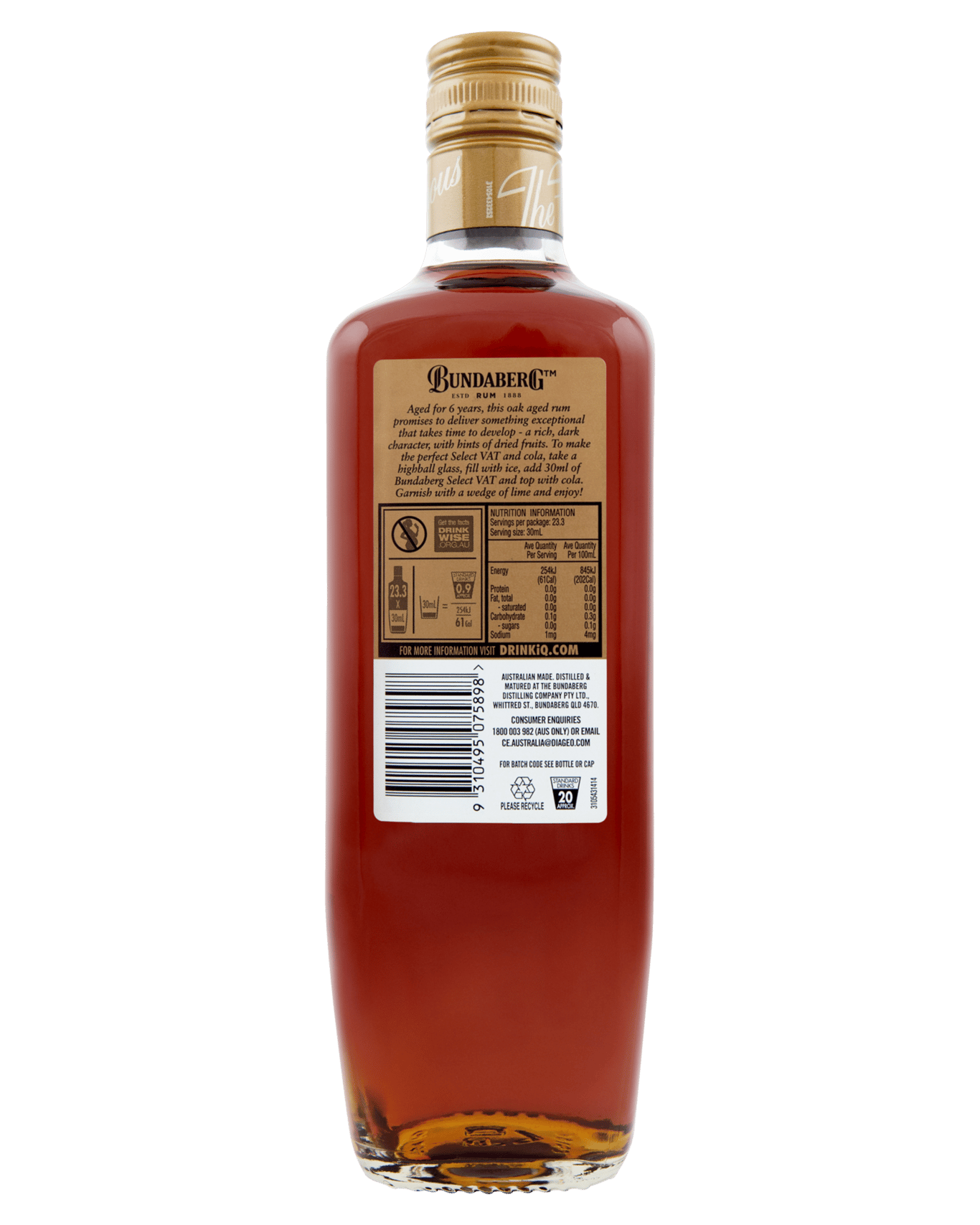 Buy Bundaberg Select Vat Rum 700ml Online @Lowest Price