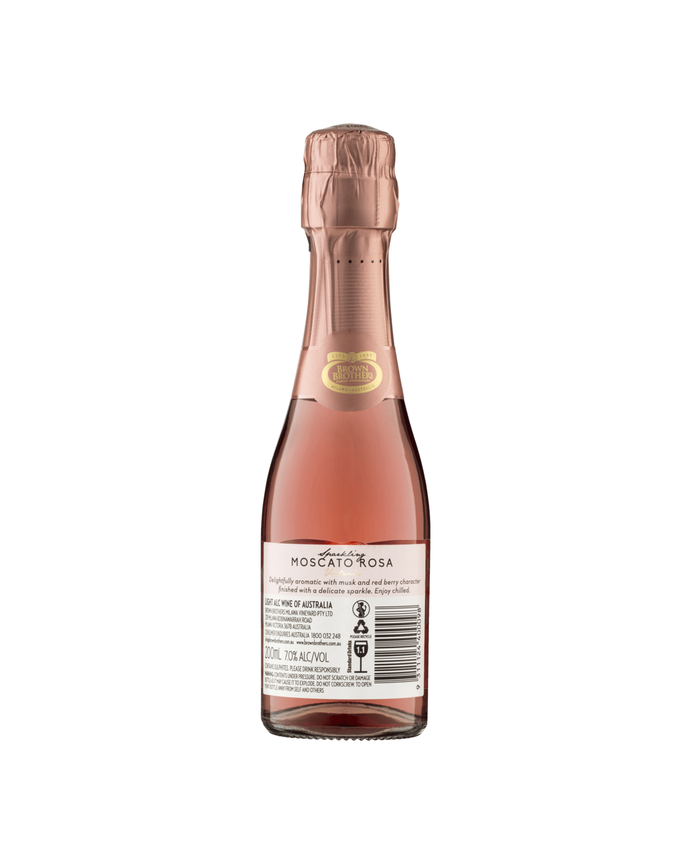 Buy Brown Brothers Sparkling Moscato Rosa Bottles 200ml Online @Lowest ...