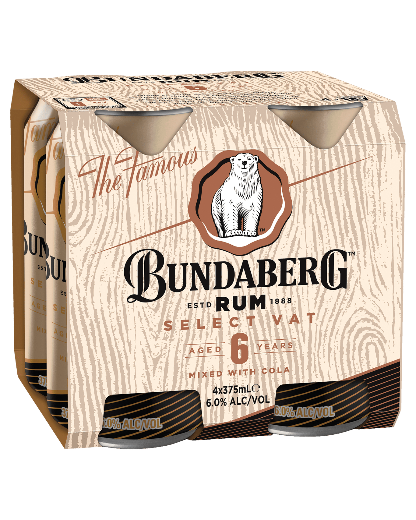 Buy Bundaberg Select Vat Rum & Cola Cans 375ml Online @Lowest Price