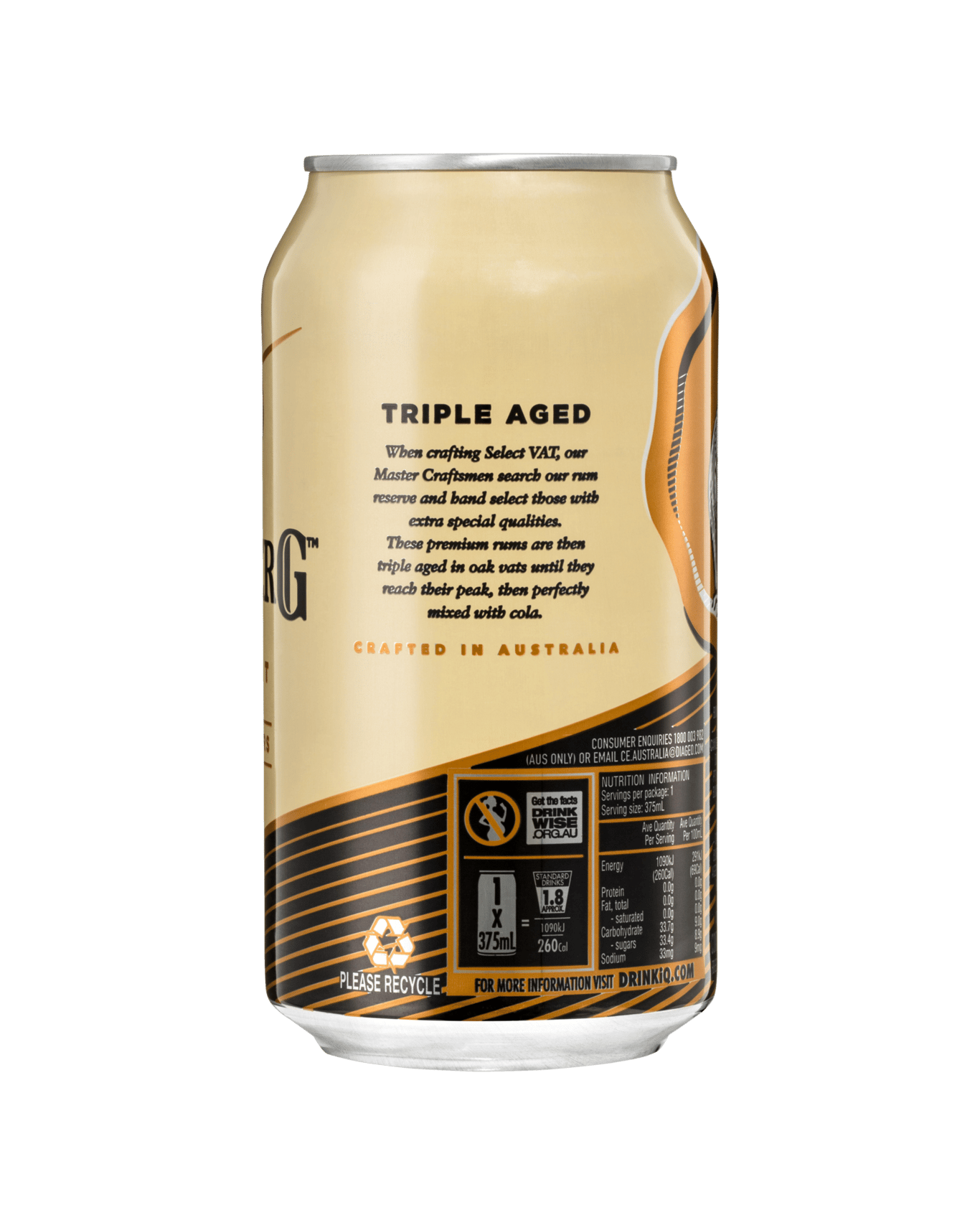 Bundaberg Select Vat Rum & Cola Cans 375ml (Unbeatable Prices): Buy ...