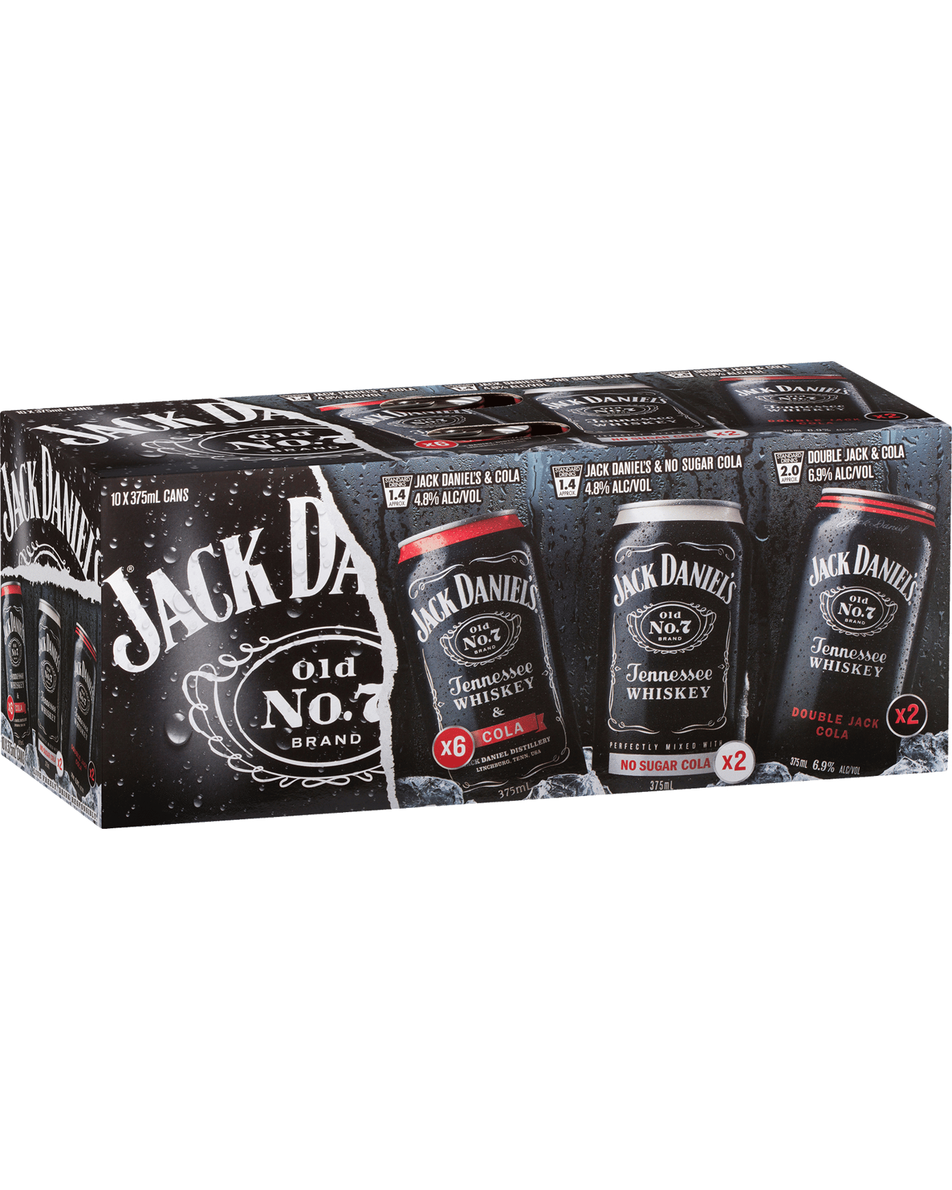 Buy Jack Daniel's Variety Cans 10 Pack 375ml Online @Lowest Price