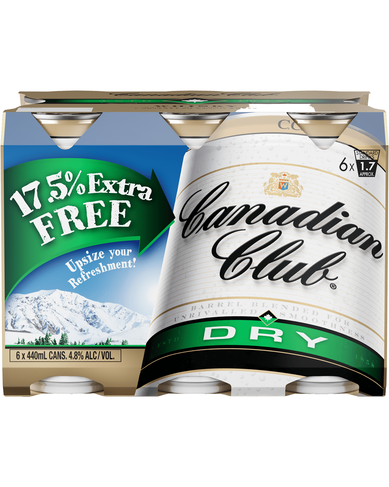 Buy Canadian Club Whisky & Dry Cans 440ml Online @Lowest Price