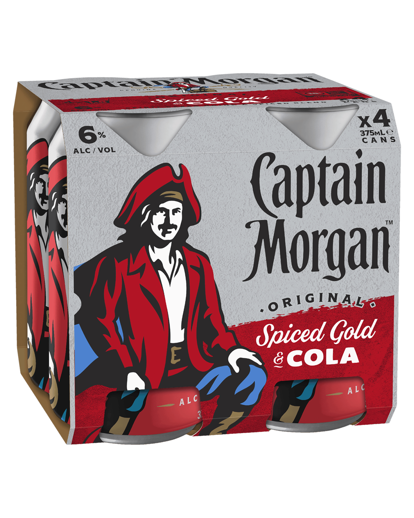 Buy Captain Morgan Original Spiced Gold & Cola 6% Cans 375ml Online ...