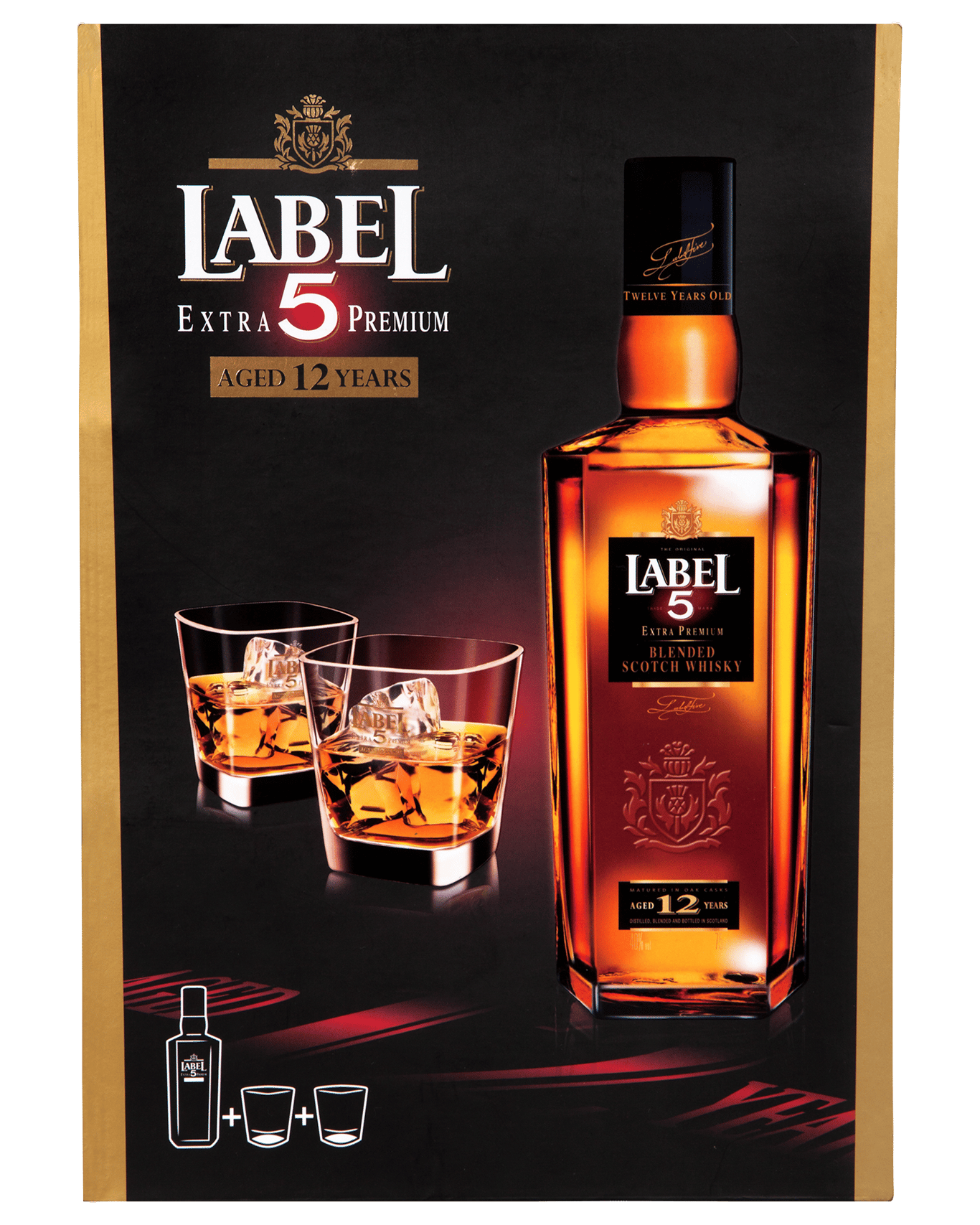 Buy Label 5 12 Year Old Blended Scotch Whisky Gift Set 750ml Online ...