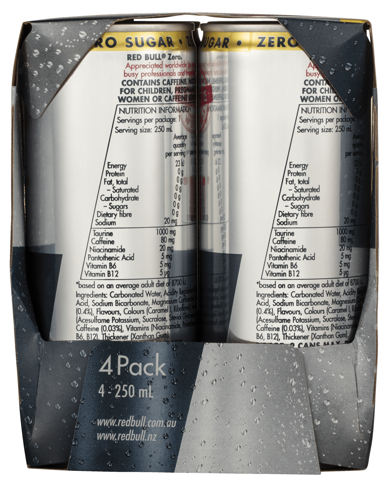 Buy Red Bull Zero Energy Drink 250ml 4 Pack Online @Lowest Price
