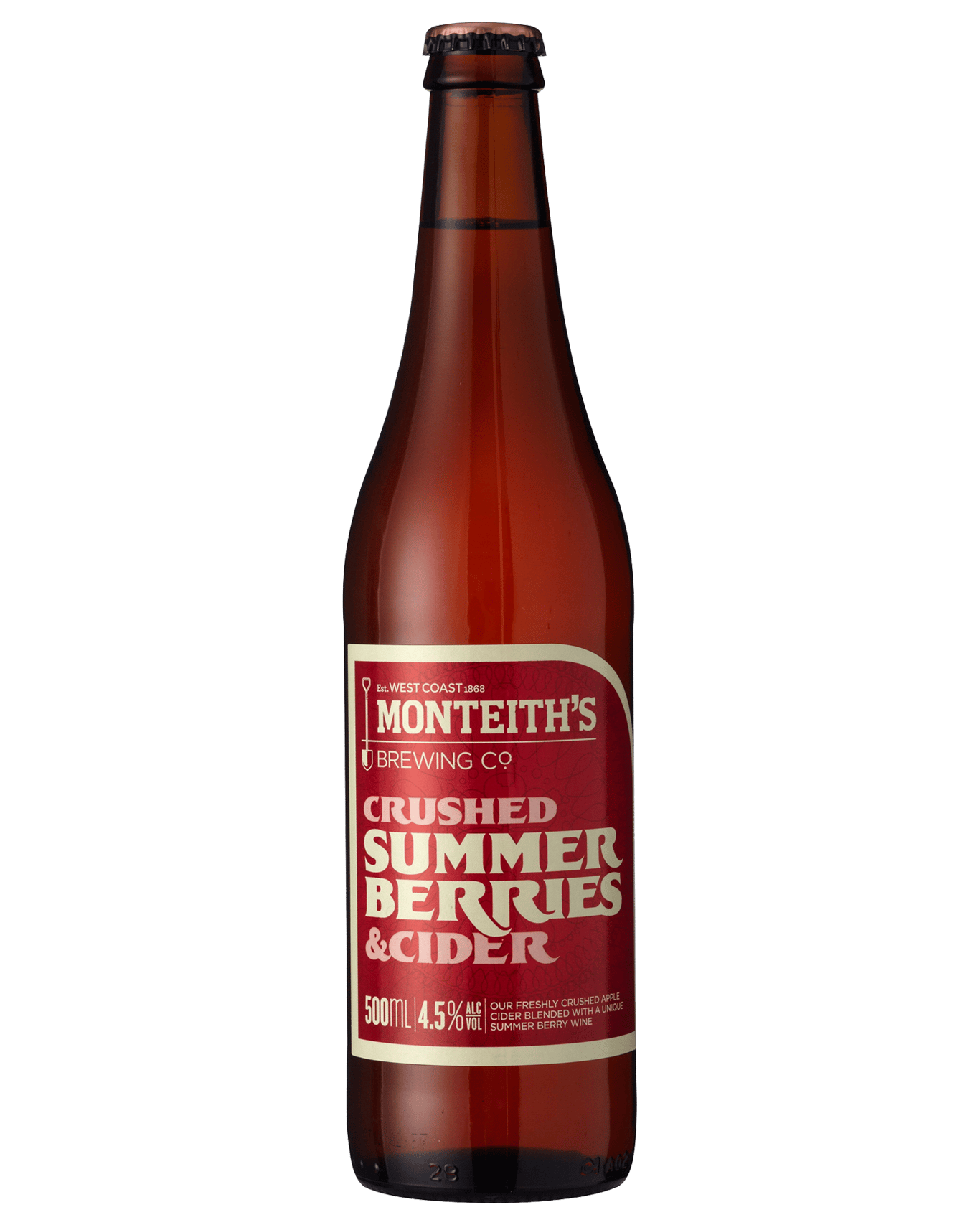 Buy Monteith's Crushed Summer Berries Cider 500mL Online (Lowest prices ...